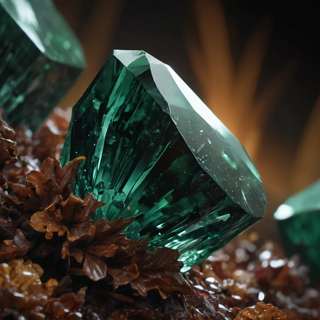 Exploring Dark Green and Brown Crystals' Intricacies