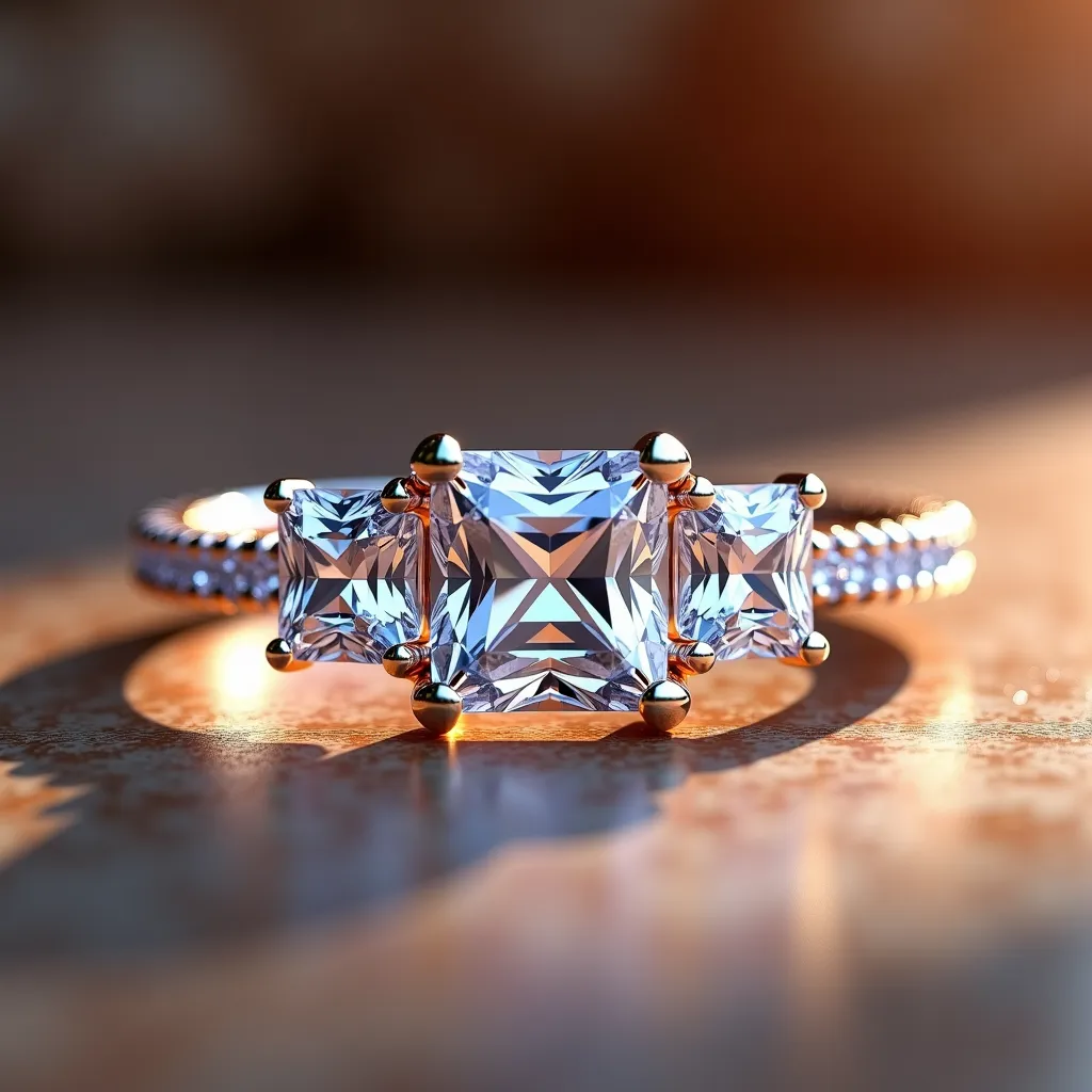 Exploring the Trio Princess Cut Pavé Diamond Engagement Ring